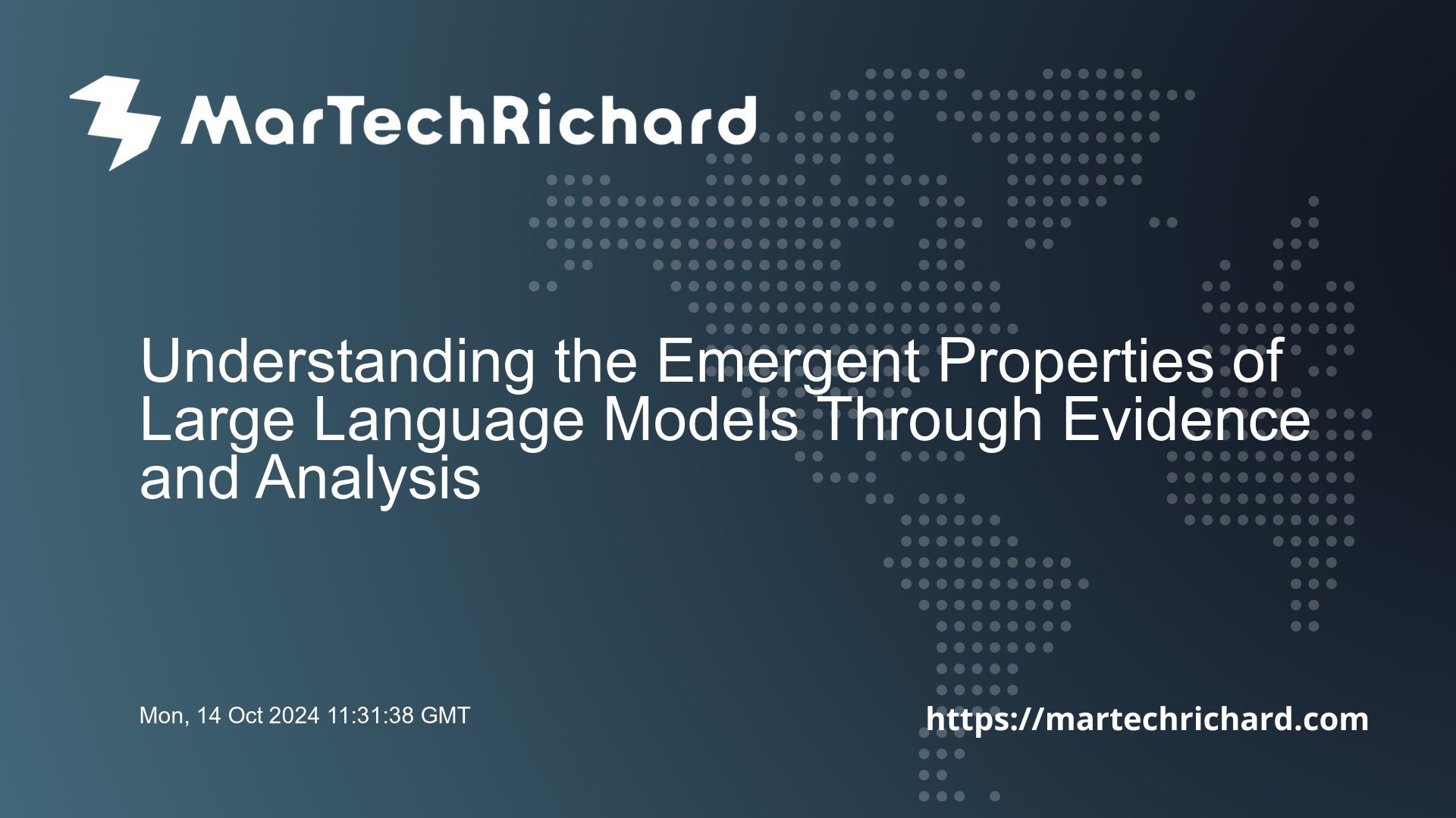 Understanding the Emergent Properties of Large Language Models Through ...